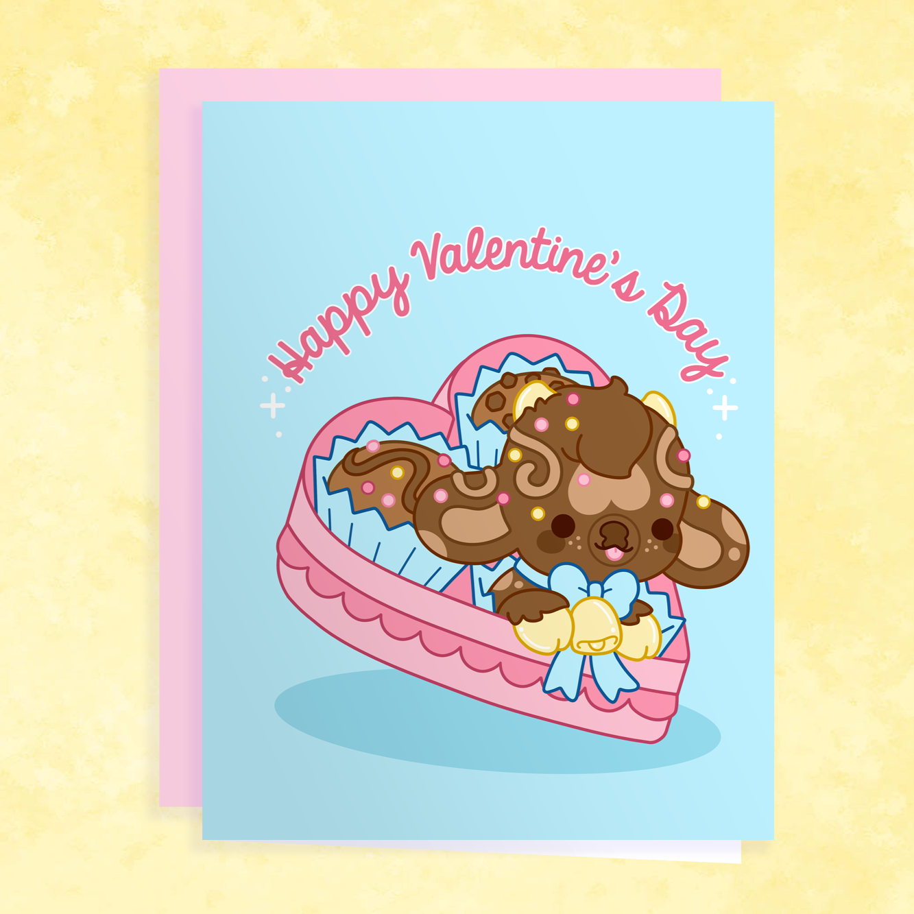 Chocolate Box Cow Valentine's Day Card – Bright Bat Design