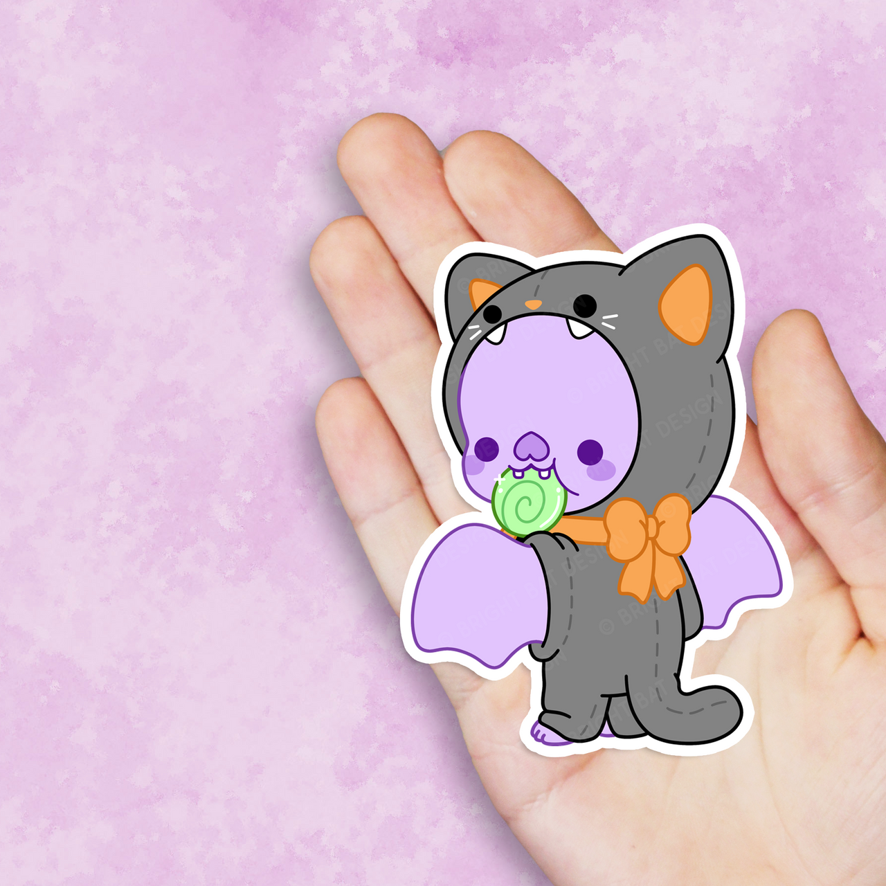 Bright Bat Cat Costume Vinyl Sticker – Bright Bat Design