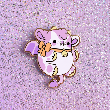 Boo the Bat Cow Nugget Enamel Pin – Bright Bat Design