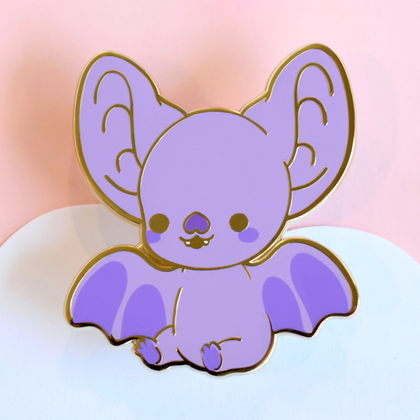 Bright Bat Mascot Enamel Pin – Bright Bat Design