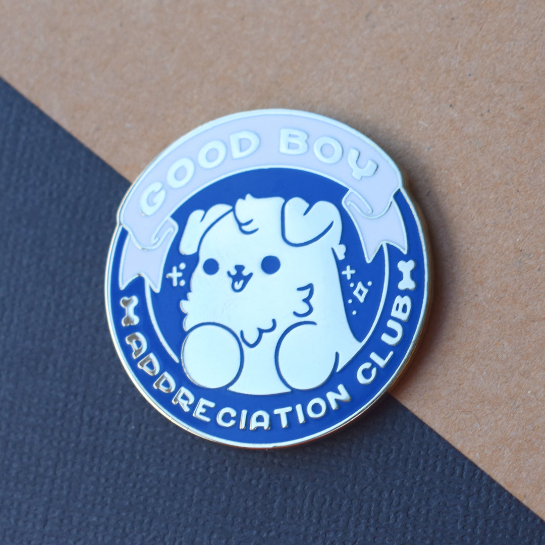 Good Boy / Girl Appreciation Club Enamel Pin – Bright Bat Design
